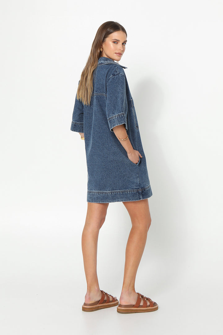 Tara Mini Dress | Indigo – Madison The Label